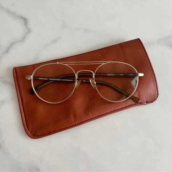 See | Accessories | See Round Aviator Gold Tone Thin Frame Glasses ...